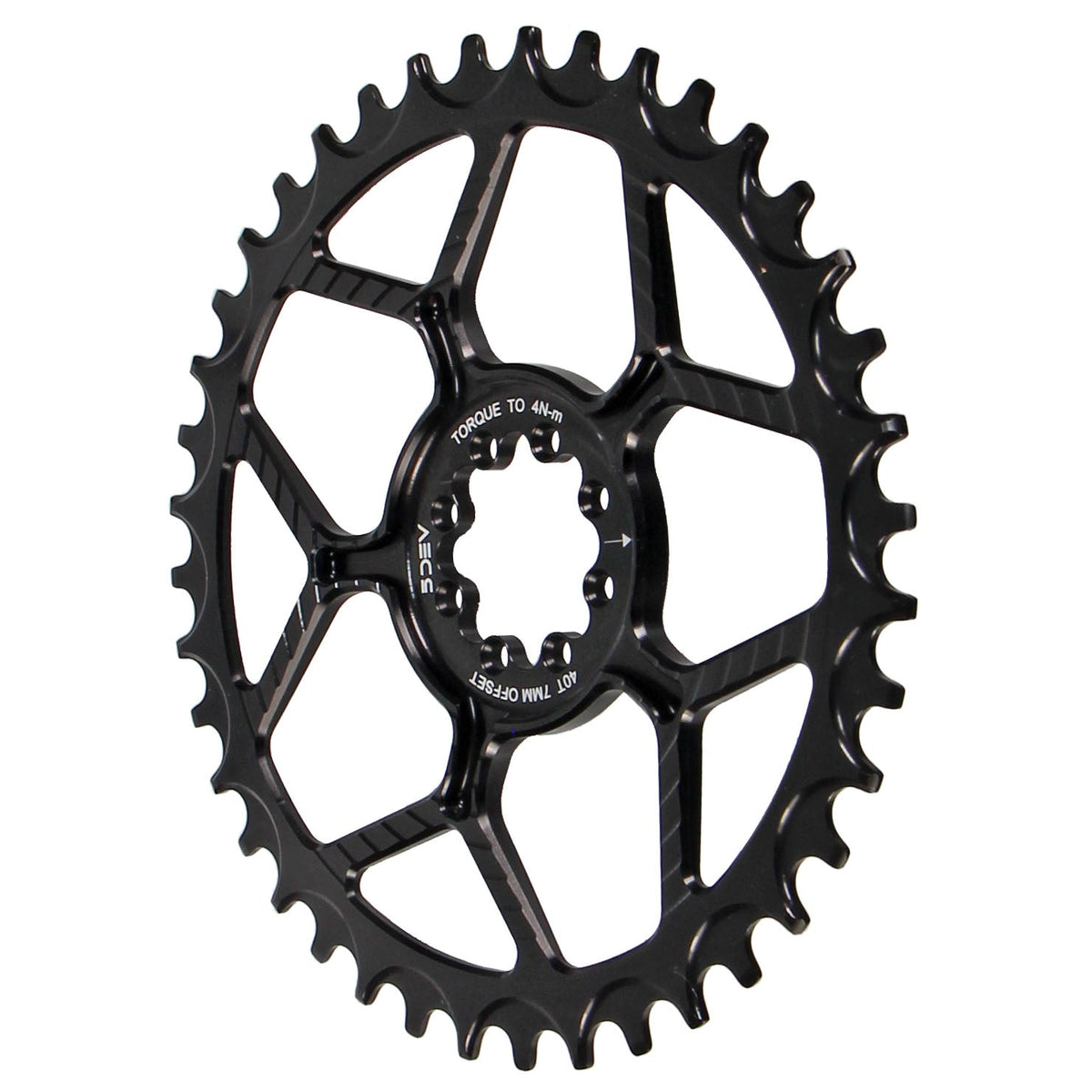 5Dev 7075 Road Chainring 8-Bolt Sram 42T - Black