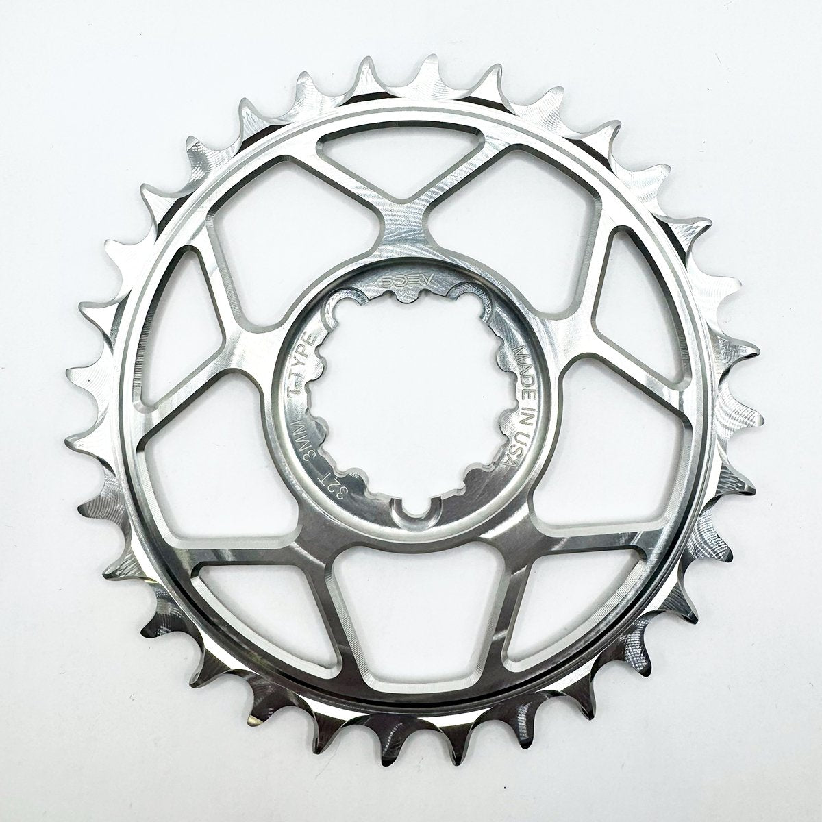 5DEV Chainring - T-Type SRAM 3-Bolt Chainring - 3mm Offset - 30T - Raw ...