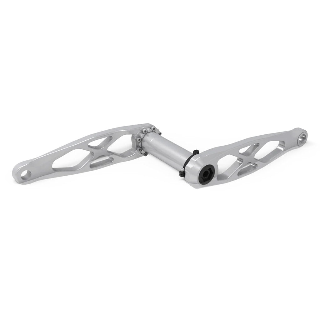 5Dev Gravel/Road Cranks 170mm/68mm DUB Spindle - Raw Silver/Clear