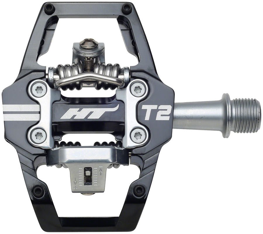 HT Components T2 Pedals - Dual Sided Clipless Platform Aluminum 9/16"