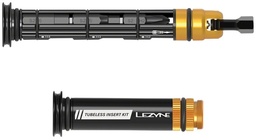 Lezyne Dual Insert Kit Bar-End Mount Multi Tool Tubeless Plug Tool BLK ...