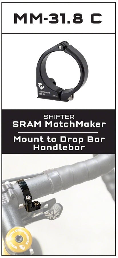 Wolf Tooth ShiftMount Drop Bar Clamp - MatchMaker Shifter to 31.8mm Ha